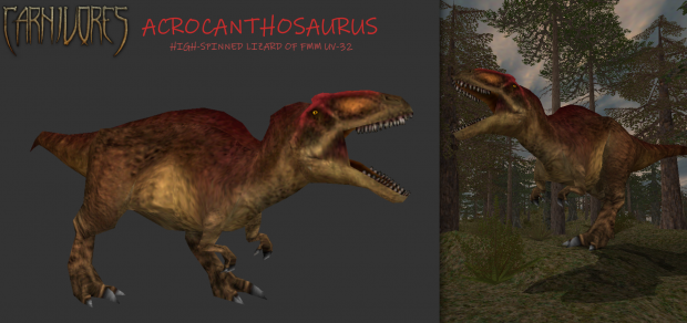 Carnivores DLC Species - Acrocanthosaurus addon - ModDB