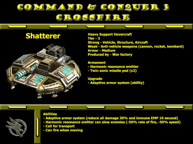 GDI Shatterer (Disruptor MK.II 2019) image - Crossfire mod for C&C3 ...