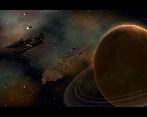 Merciless and Geonosian ship in orbit of Geonosis image - Star Wars ...
