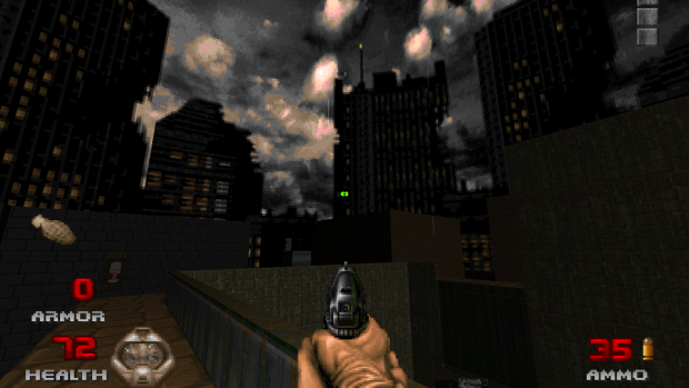 new sky in DooMII's map13 - Downtown image - ModDB