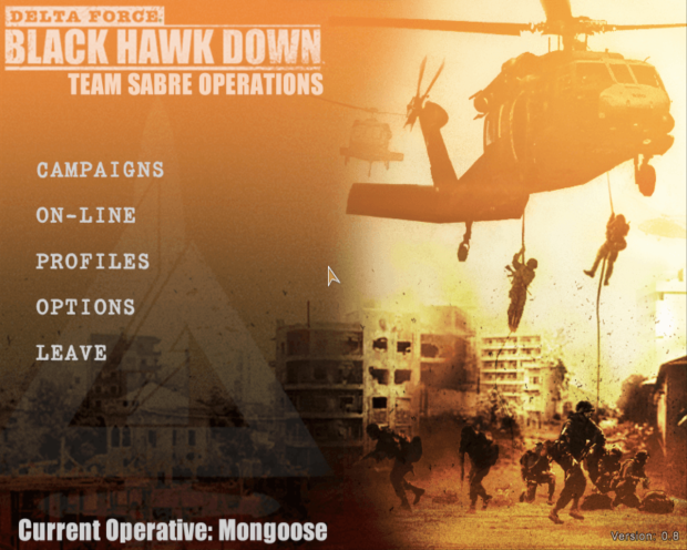 Main Menu image - Delta Force: Team Sabre Operations mod for Delta ...