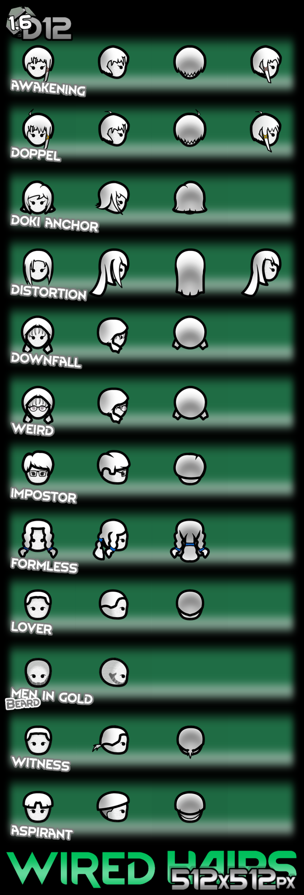 Image 2 - D12 Wired Hairs HD mod for RimWorld - ModDB