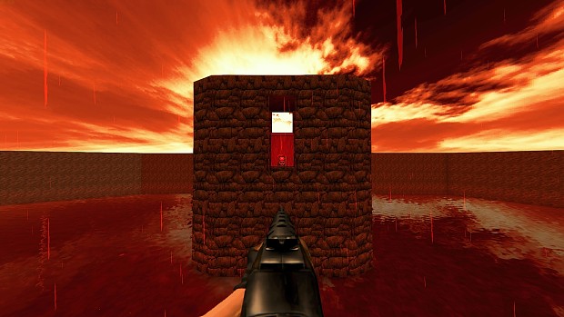 Red SKY image - SKY+ (Skybox Rotation and Thunder) mod for Doom II - ModDB