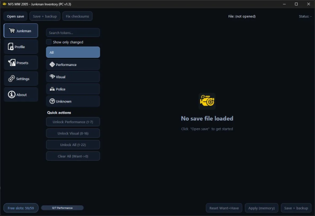 Image 1 - NFS Most Wanted 2005 - Junkman Save Editor mod for Need For ...