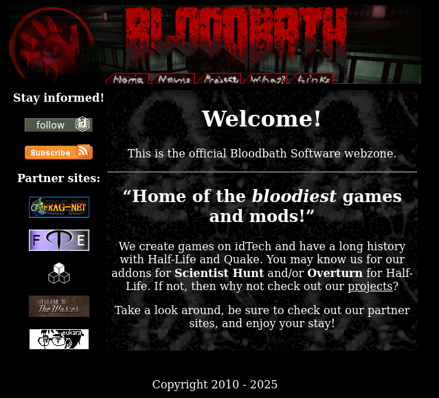 Bloodbath Software Launches New Website! news - Half-Life: Particle ...