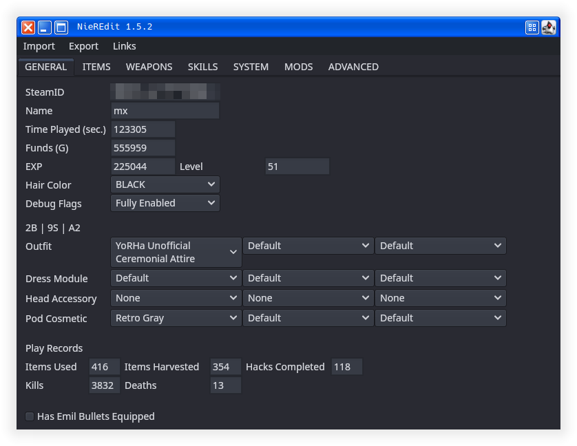 NieREdit - NieR:Automata Save Editor (Windows) file - ModDB