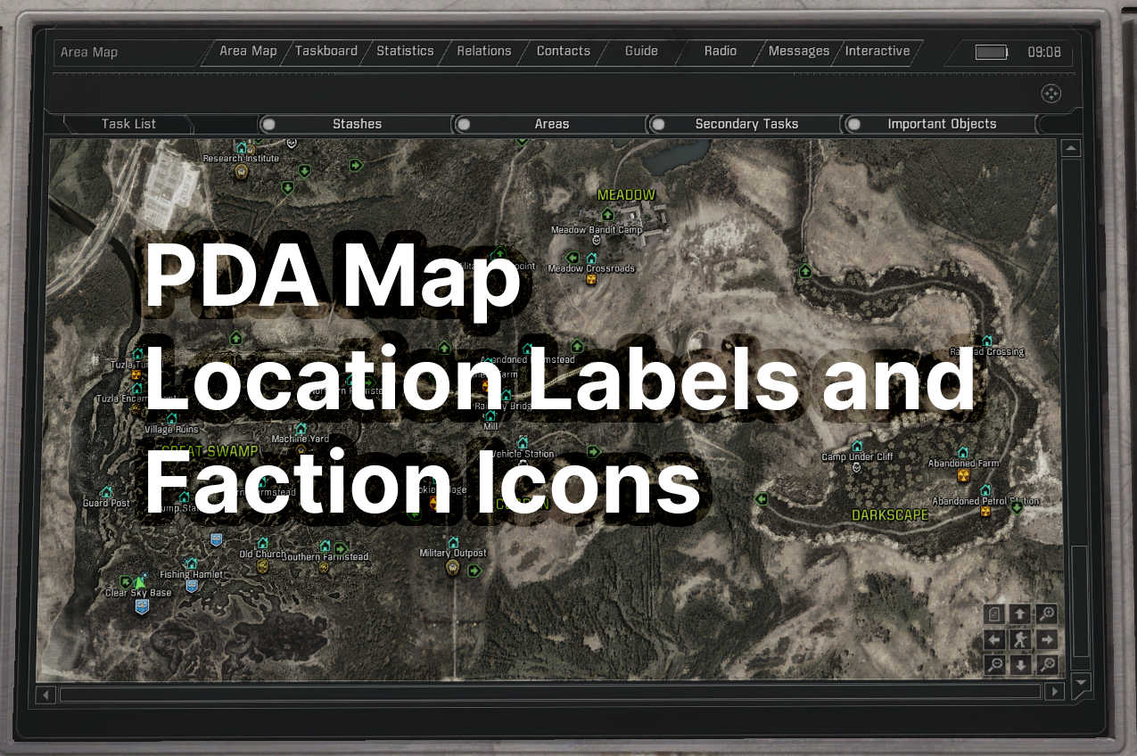 PDA Map Location Labels and Faction Icons addon - ModDB