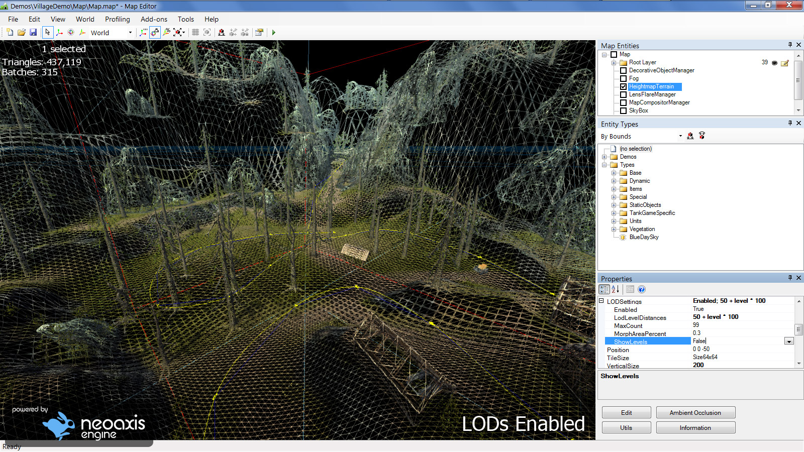 Heightmap terrain - LODs enabled image - NeoAxis 3D Engine - Mod DB