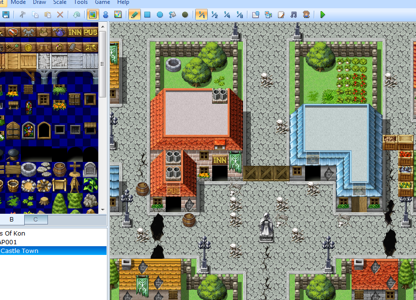 The main/first town when it was 5% done image - Myths Of Kon - ModDB