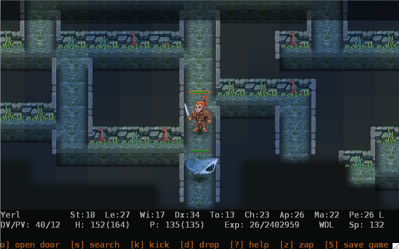 Screenshots from the ASCII and graphical versions image - ADOM (Ancient ...