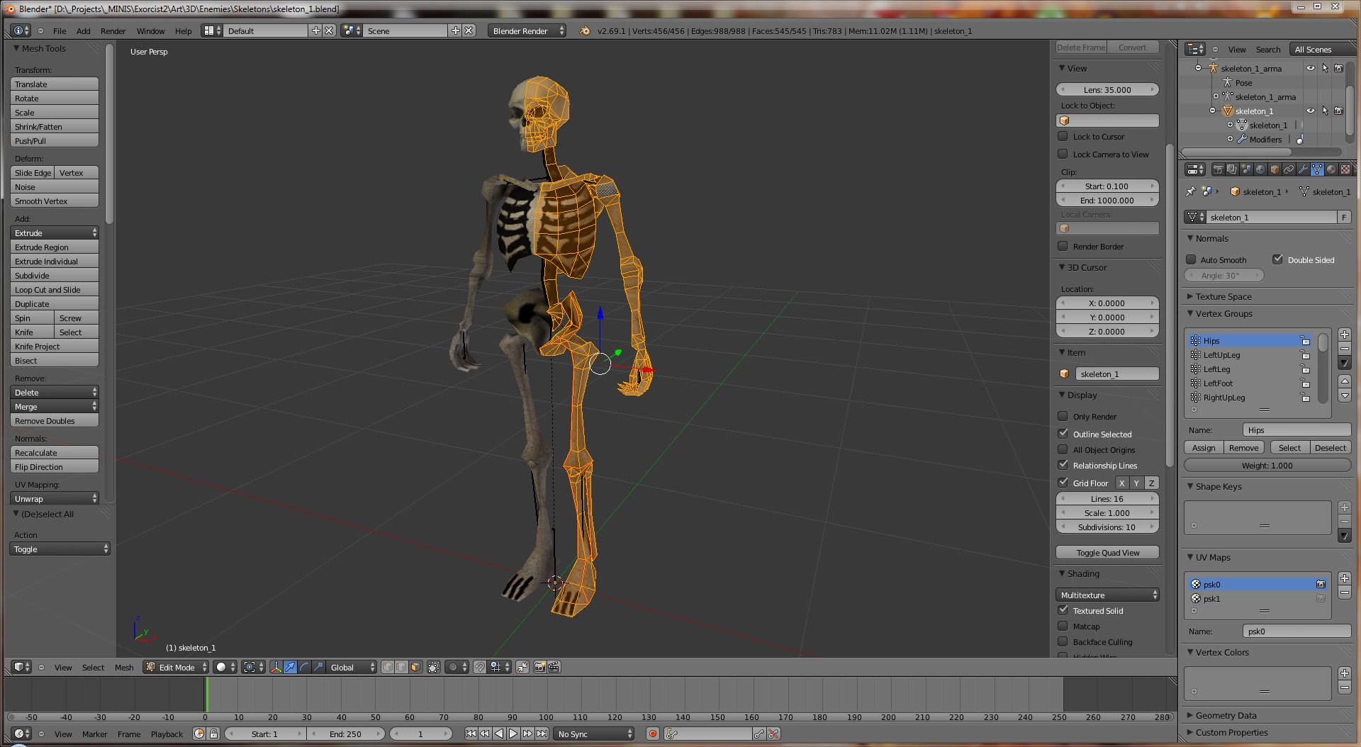 Enemy skeleton model development image - Exorcism: The Dark Ages - ModDB
