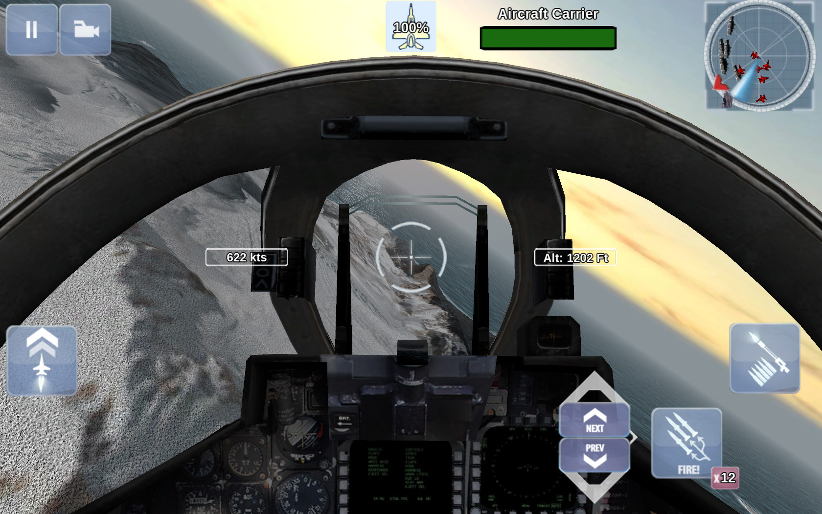 F-14 Cockpit and Glacier below. image - FoxOne - ModDB