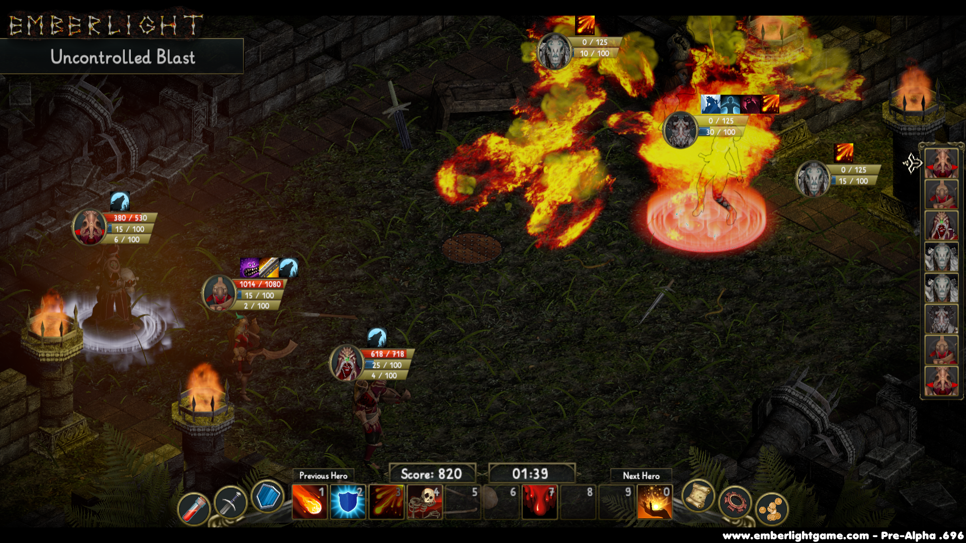 Pyromancer smokes the enemies in Emberlight image - ModDB