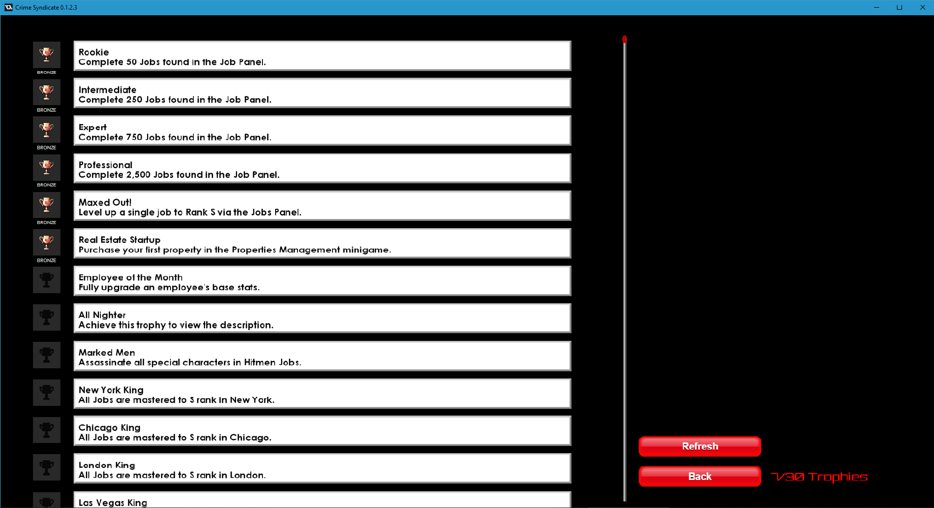 trophy menu 1 image - Crime Syndicate - ModDB