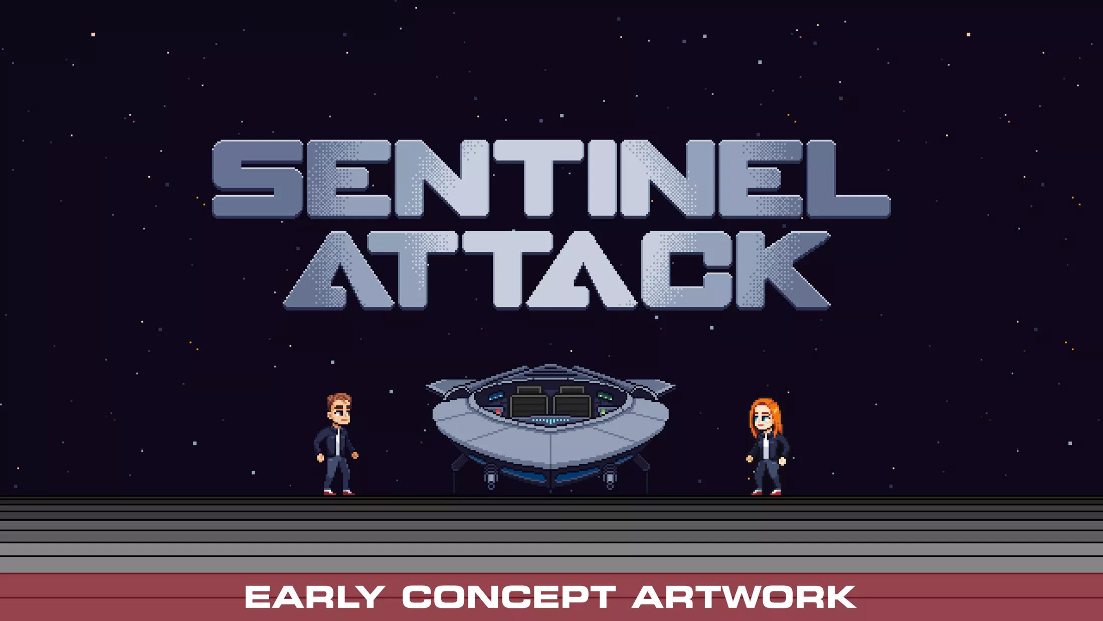 Justin and Erica with ship image - Sentinel Attack - ModDB
