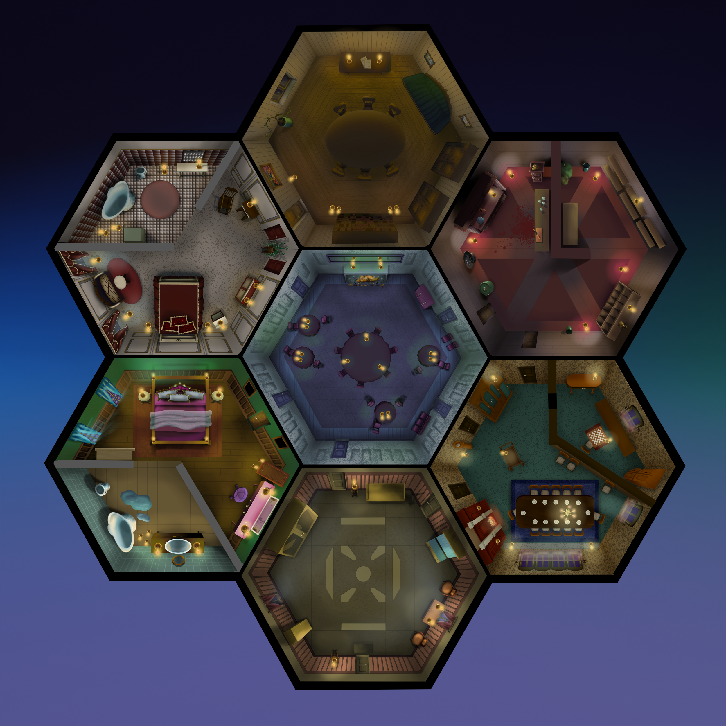 Mansion Scheme (2D Concept) image - Kerosene Lamp Secrets - ModDB