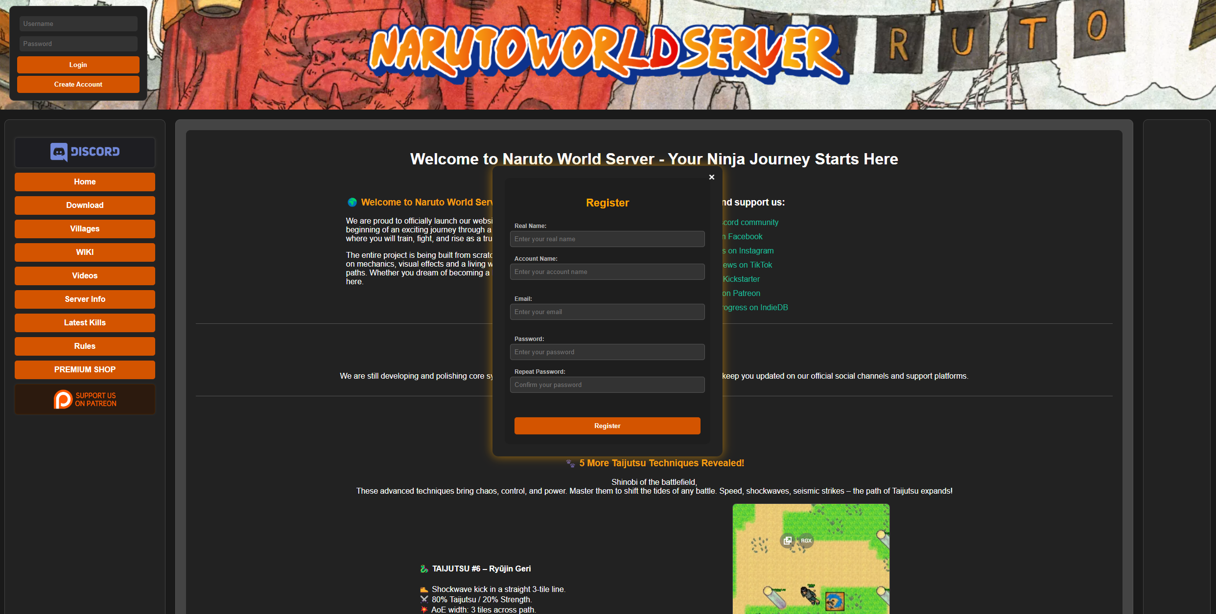 WEBSITE image - Naruto World Server - ModDB