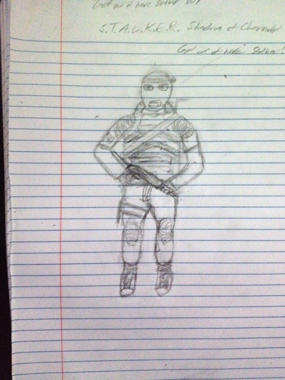 My 1st attempt at a Stalker drawing. image - 100 Rads Bar - ModDB