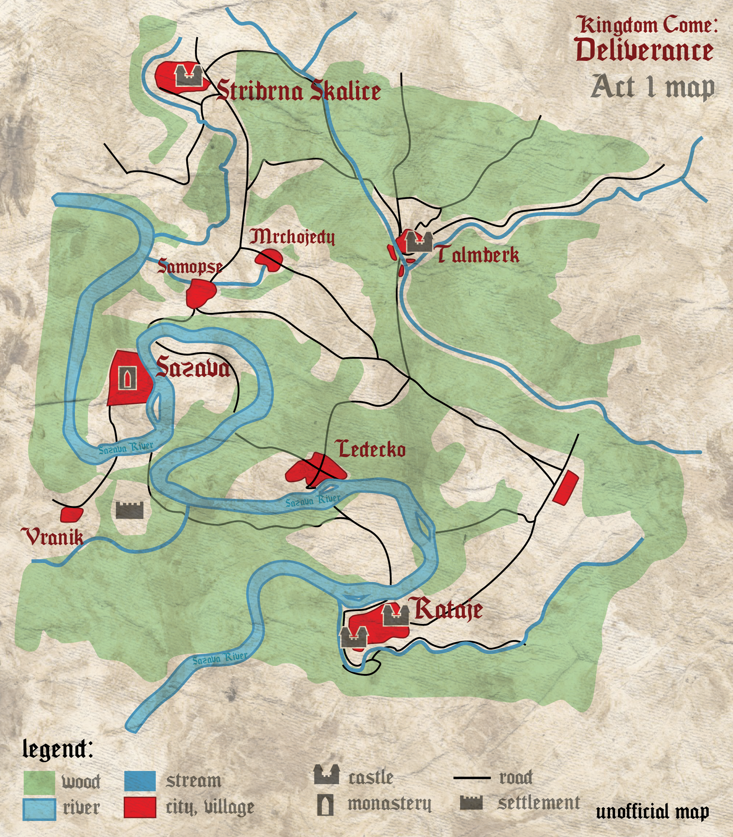 Act I Map (Concept) image - Warhorse Studios - ModDB