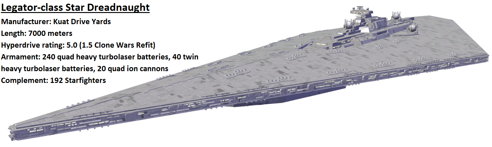 SW Starship data file - Legator-class Star Dreadnaught image - Admiral ...