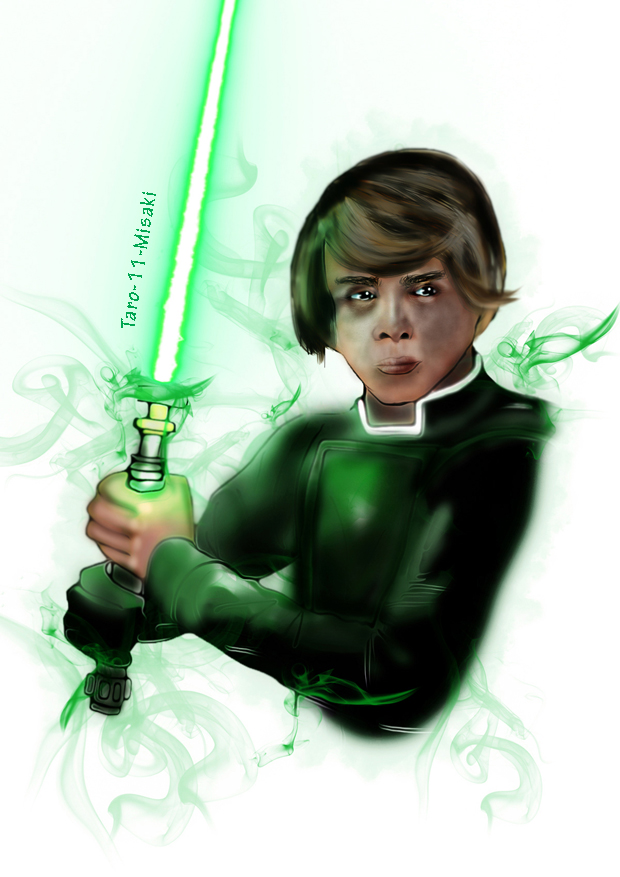 Luke Skywalker. I had to reposition the lightsaber hilt and recolor his ...