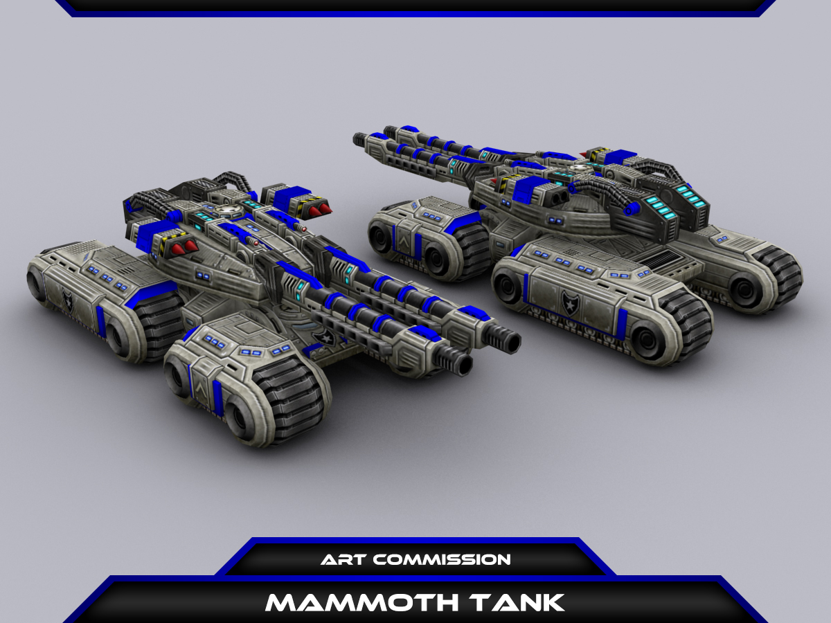 American Mammoth Tank - Upgraded with Forcefield generator and Railguns ...