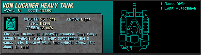 MC - Player's Guide - Heavy Tanks & Launchers tutorial - MechCommander ...