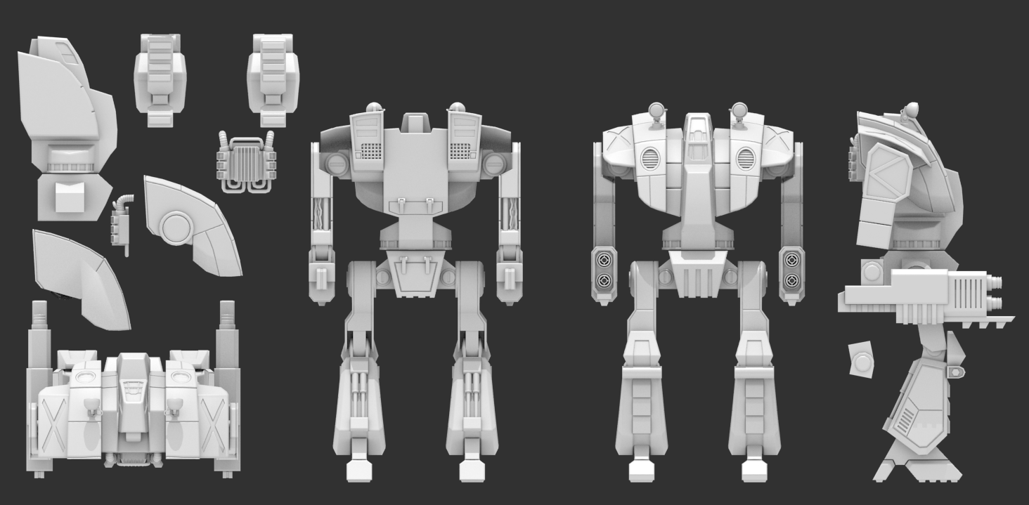 Strider Action 3d Model Workflow feature - IndieDB