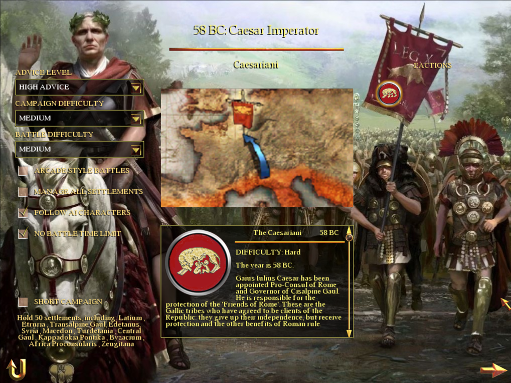 58BC v1.2 + RS2 + Historical Battles + Red Caesarians file - ModDB