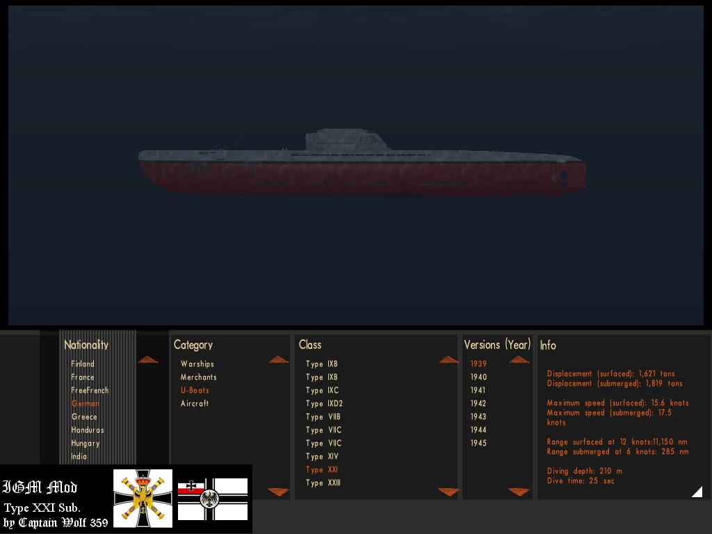 New look of Type XXI sub IN GAME SCREENSHOTS image - Imperial Germany ...