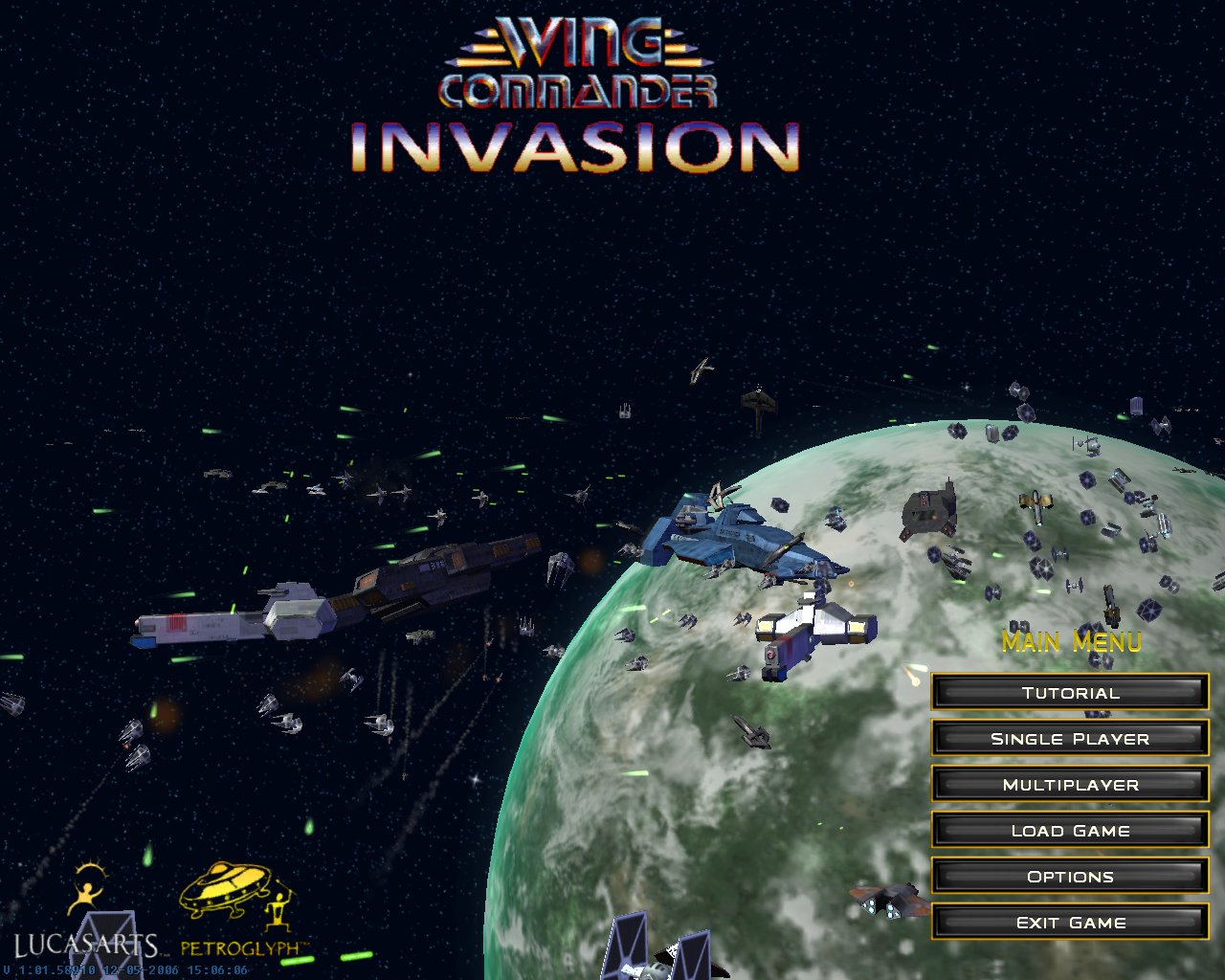 Main Menu image - WING: Commander - Invasion mod for Star Wars: Empire ...