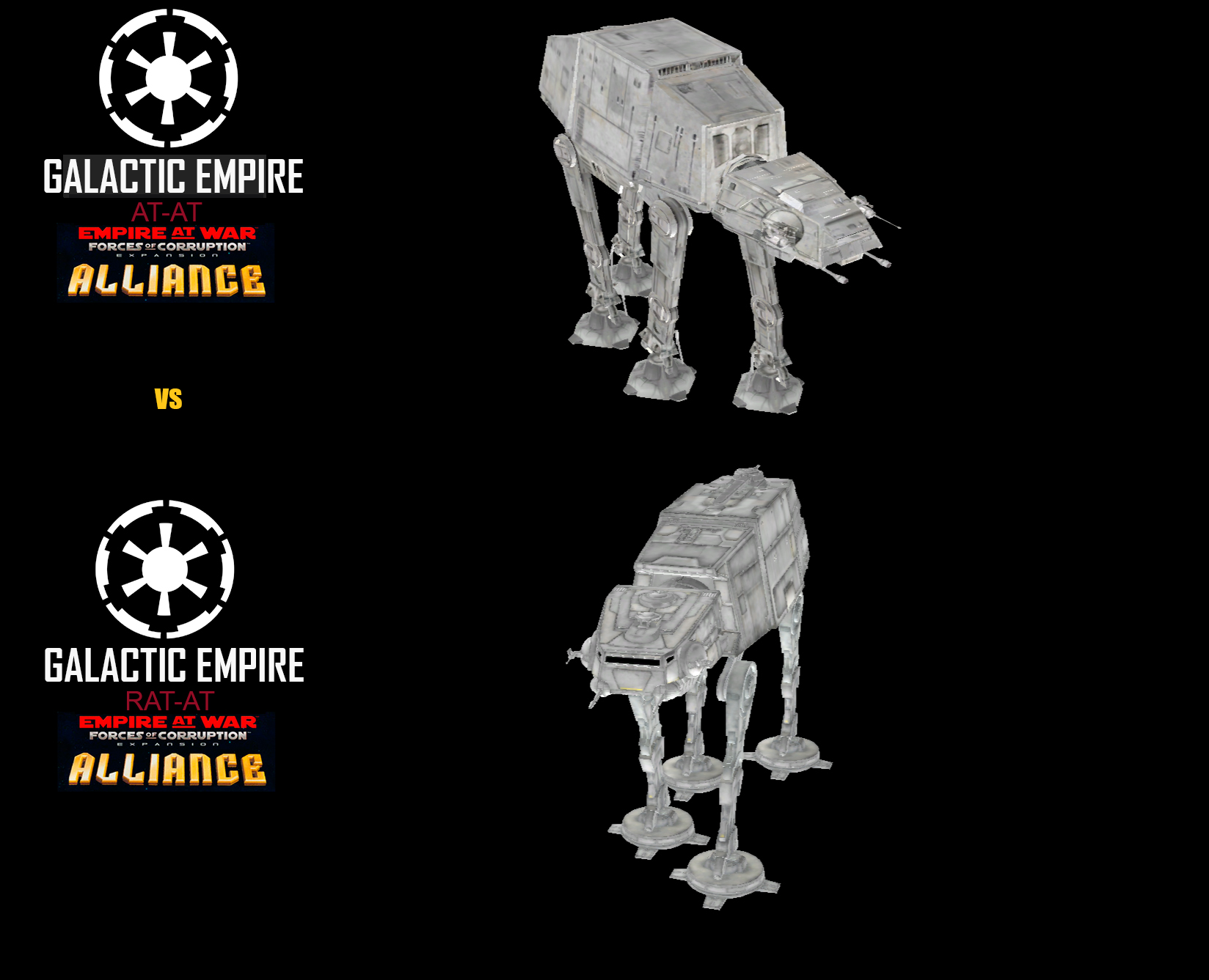 AT-AT vs RAT-AT walkers image - Star Wars Alliance Rebellion mod for ...