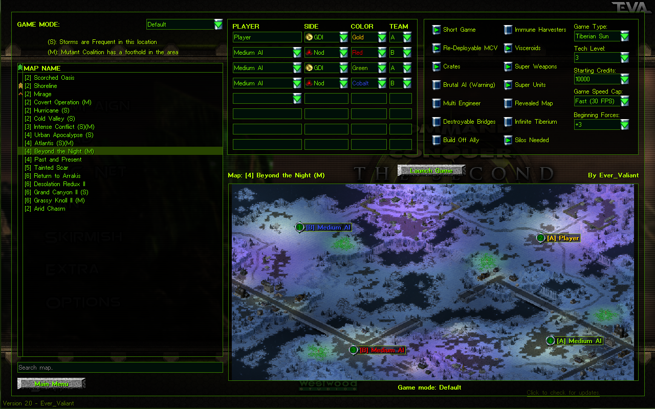 New Skirmish Menu image - The Second Tiberium War mod for C&C: Tiberian ... New Skirmish Menu image - The Second Tiberium War mod for C&C: Tiberian ...