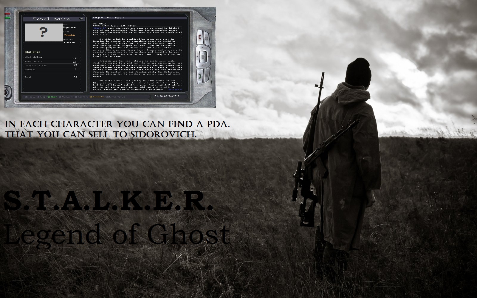 PDA image - GHOST.mod for S.T.A.L.K.E.R. Shadow of Chernobyl - ModDB