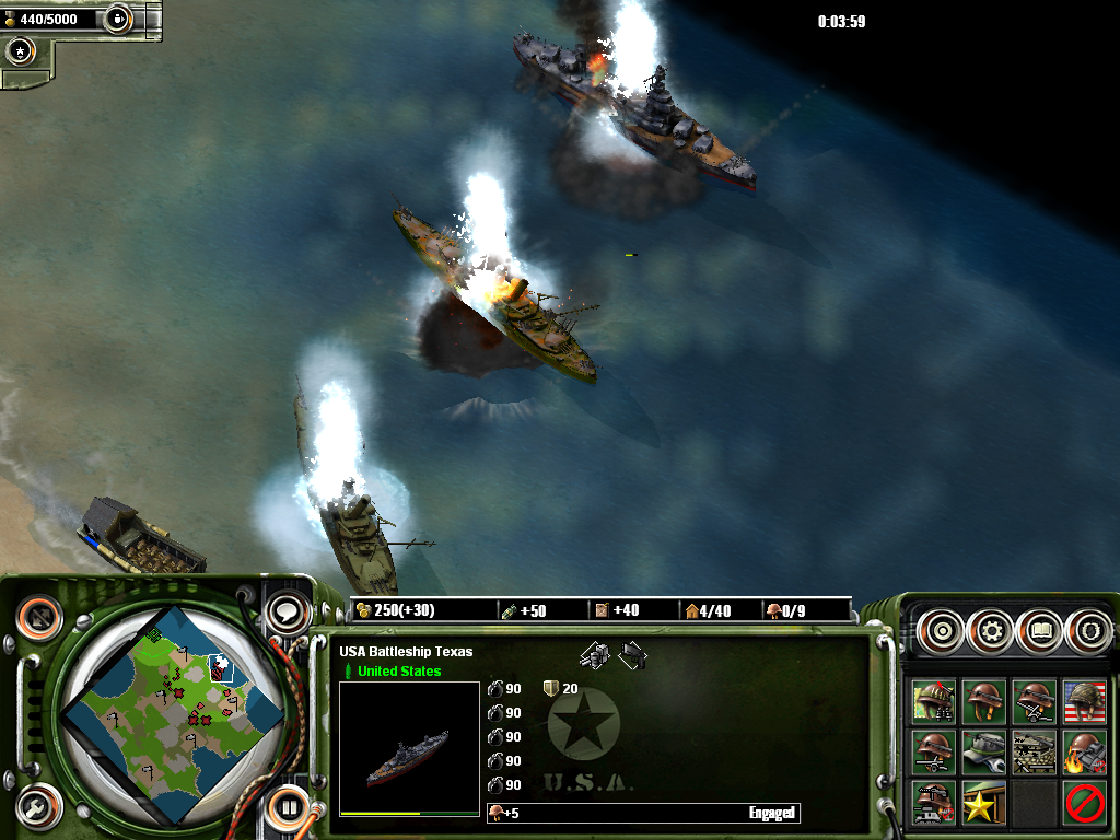 Axis & Allies RTS sea battle. image - ModDB