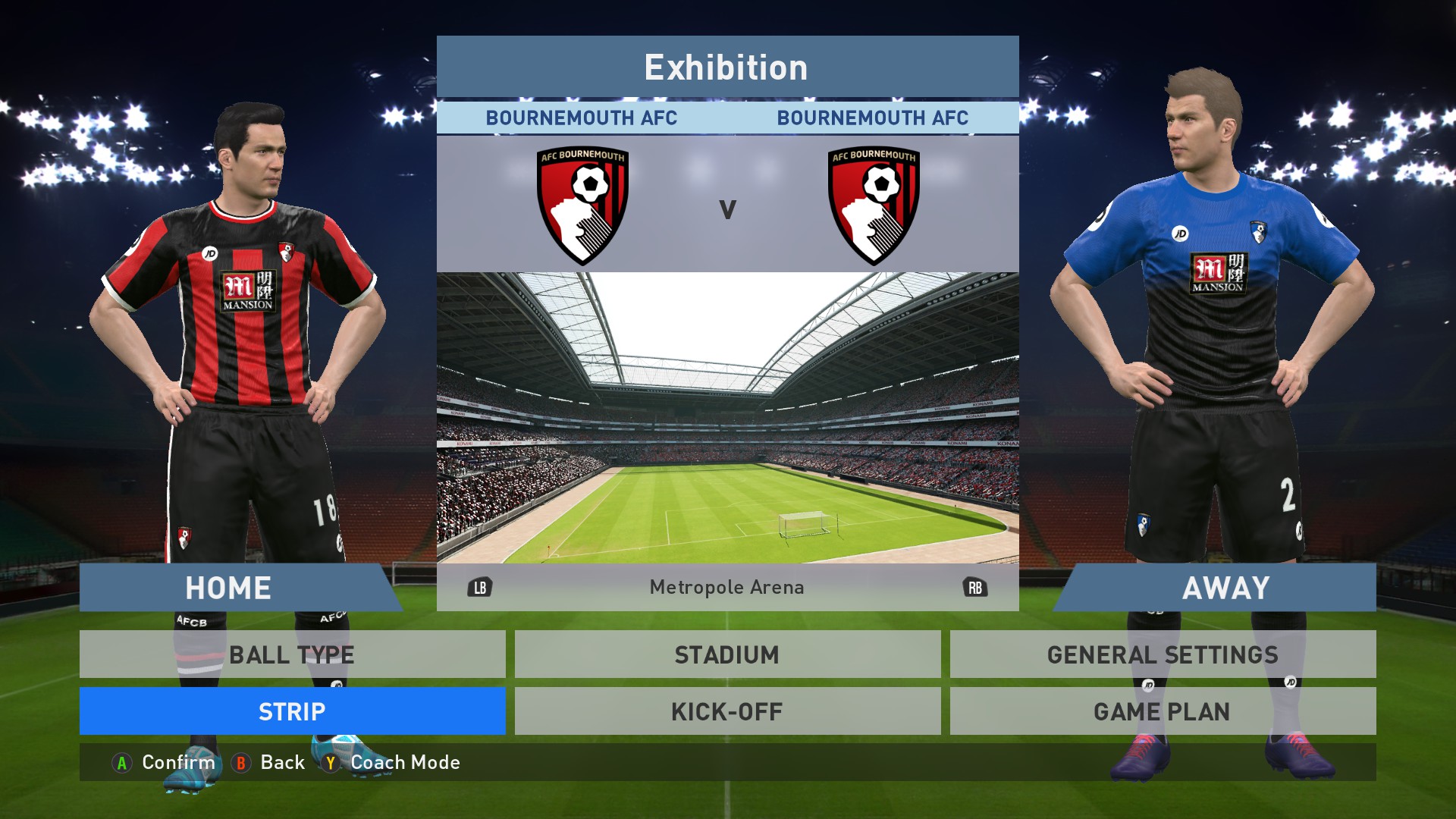 Bournemouth AFC Home/Away kits image - [PES-16] Megaforce teams Add-On ...