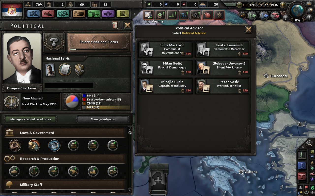 Advisors 3 image - Yugoslavia Divided: Early Access mod for Hearts of ...