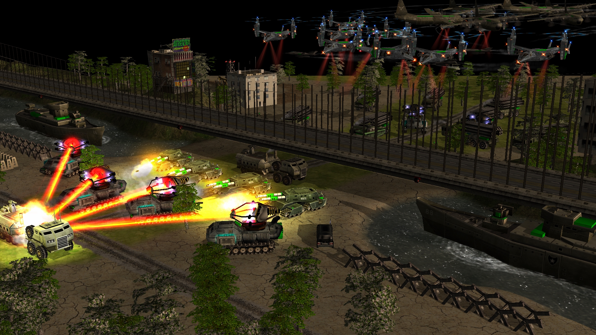 A serious battle between laser beams, air USA and artillery image ...