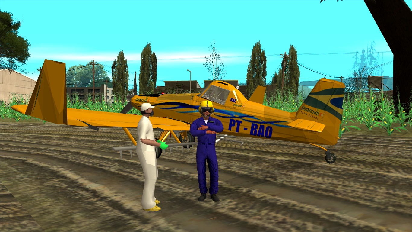 GTA SA Aviação Agrícola Mod Crop Dusting EMB-202a Ipanema Ipanemão ...
