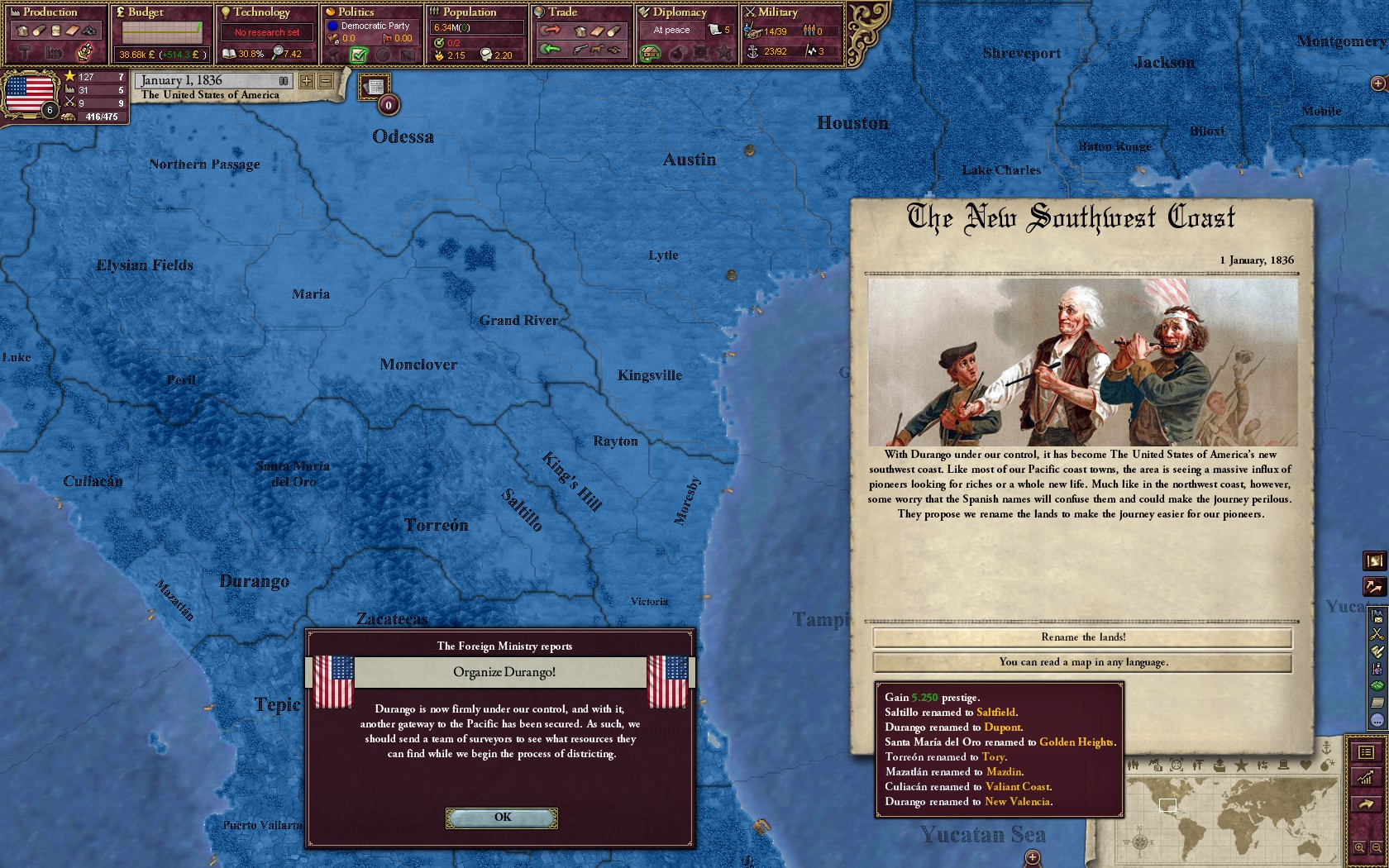 MD Durango image - Manifest Destiny - A PDM Submod for Victoria 2 ...