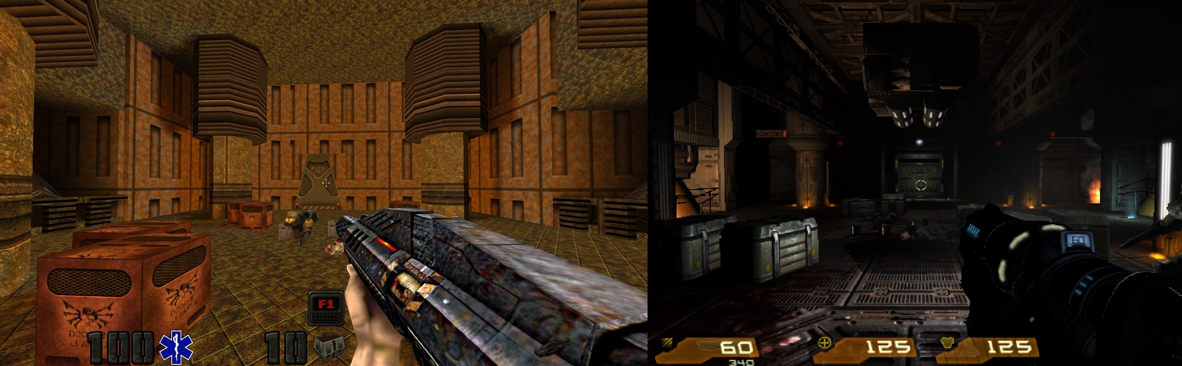 Tram station mission 24 (WIP) comparison image - Quake 4 in Quake 2 mod ... Tram station mission 24 (WIP) comparison image - Quake 4 in Quake 2 mod ...
