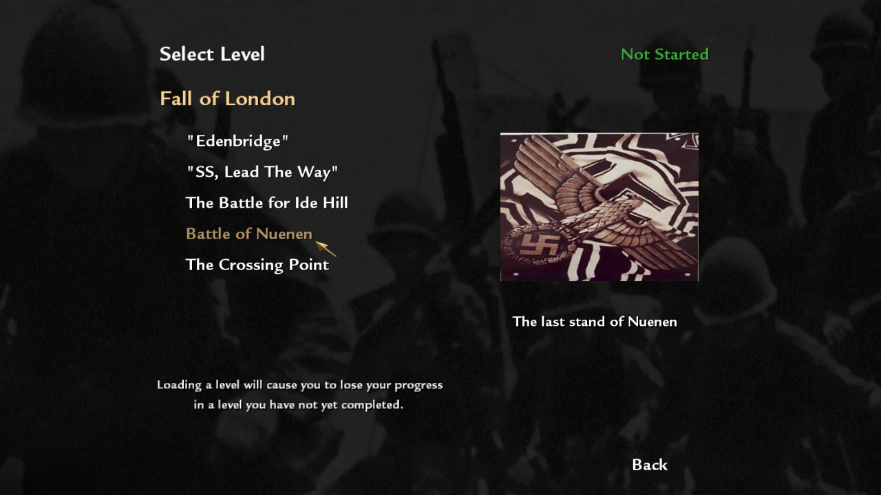 Mission select menu. image - Call of Duty 2: German Campaign mod for ...