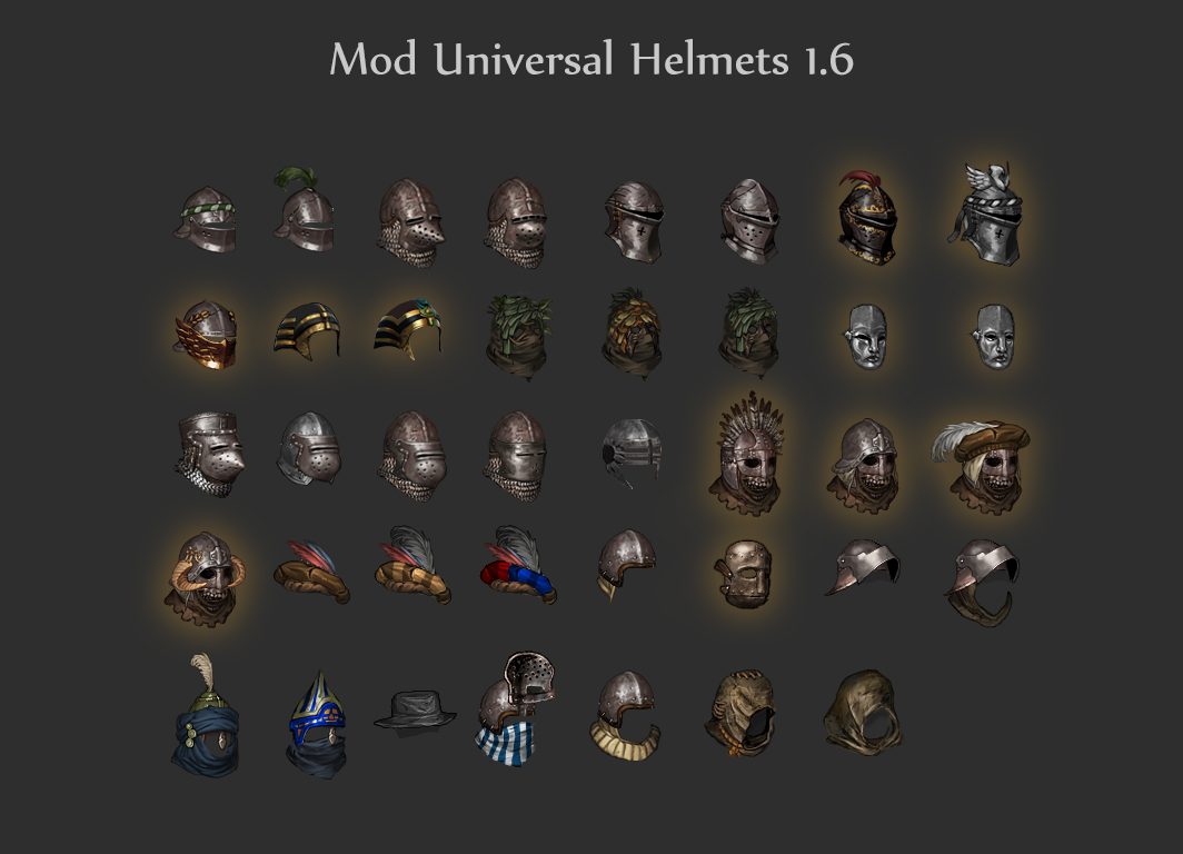 Image 1 - mod Universal Helmets 2.0 Extended mod for Battle Brothers ...