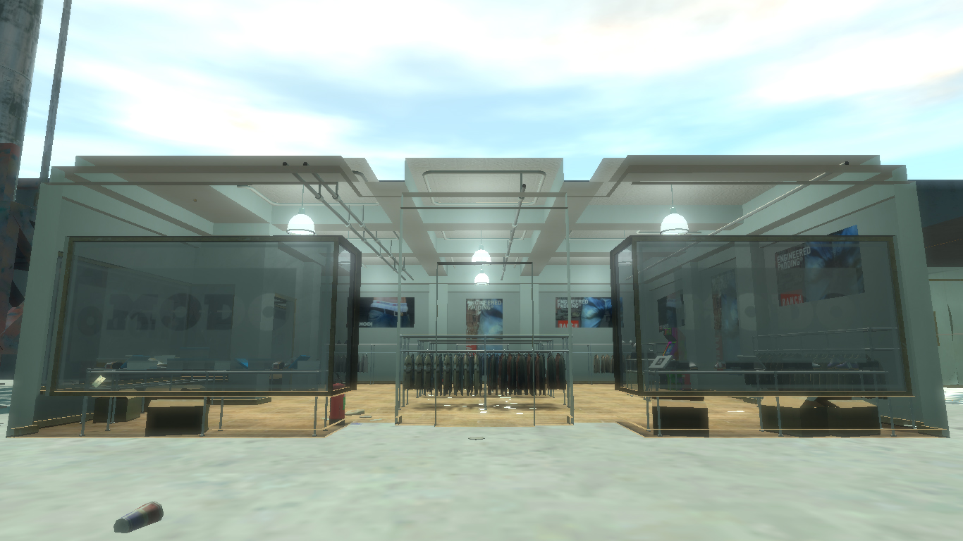 Modo clothing store interior test image - ModDB