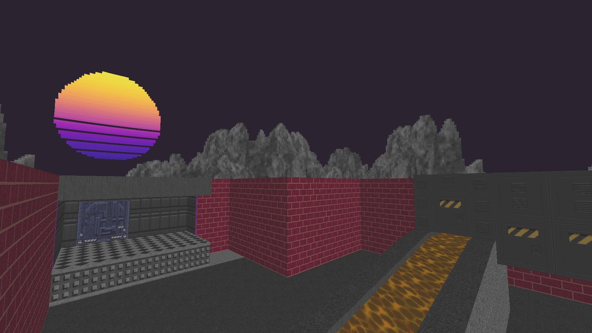 Synthwave Sky image - VOLT LASER: SYNTHESIS mod for Doom II - ModDB