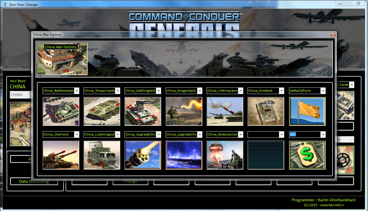 Image 2 - General zero hour changer mod for C&C: Generals Zero Hour - ModDB