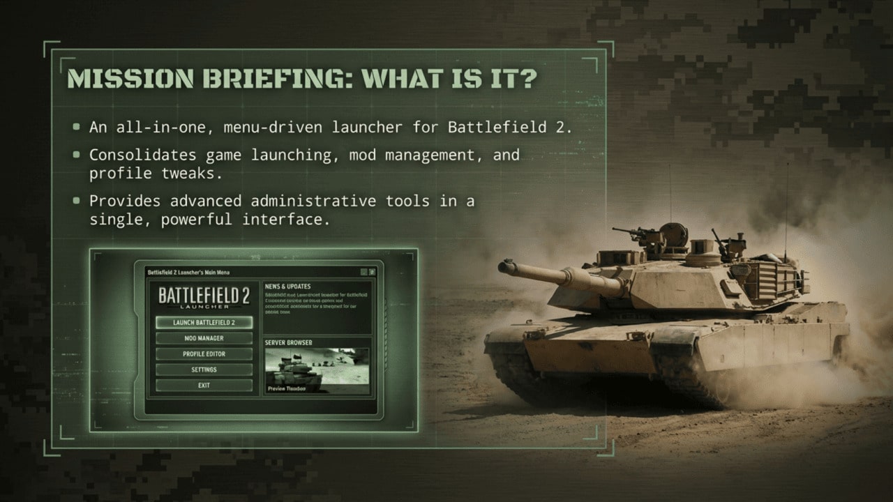 Image 1 - Ultimate Battlefield 2 Launcher mod for Battlefield 2 - ModDB