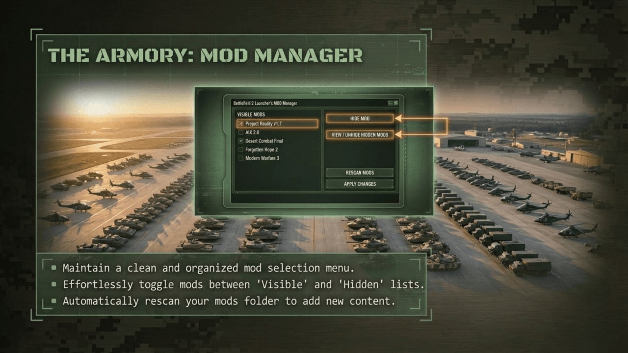 Image 4 - Ultimate Battlefield 2 Launcher mod for Battlefield 2 - ModDB