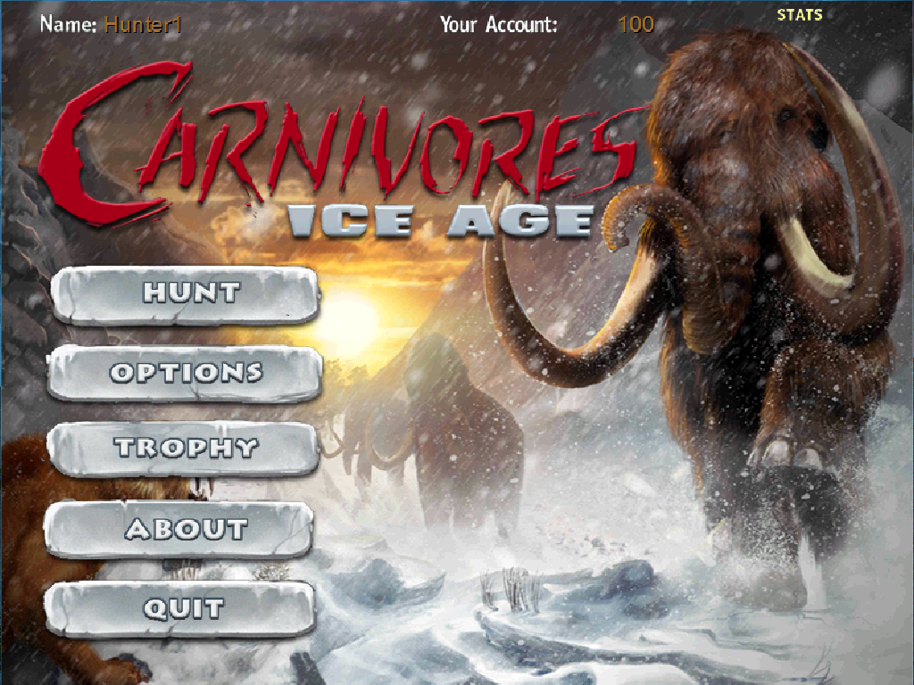 main menu image - Carnivores Ice Age Mobile M.E.E. mod for Carnivores ...