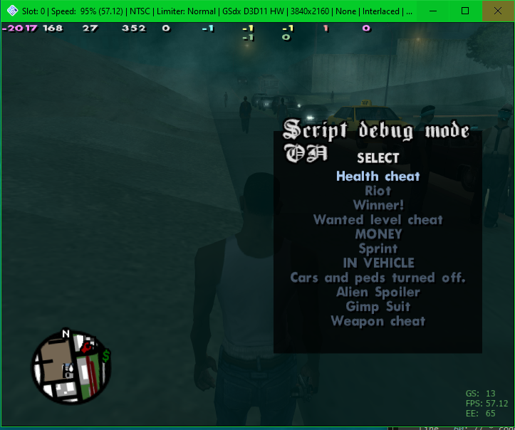 cheat menu cheats 3 image - GTA SAN ANDREAS [PS2] Mods for Grand Theft ...